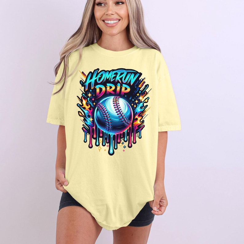 Home Run Drip Baseball PNG: Graffiti Style Sublimation (digital ...