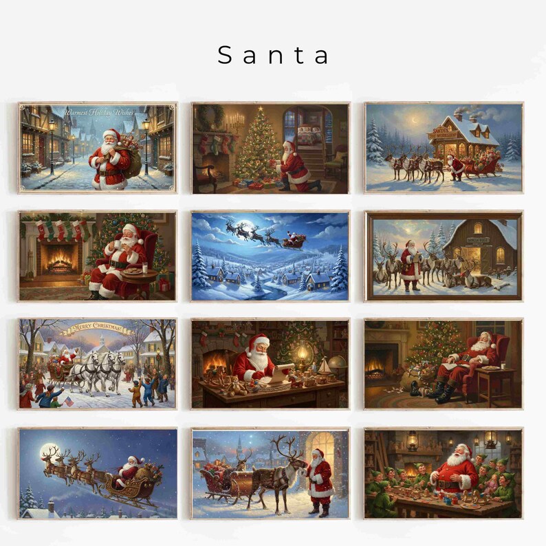 Christmas Frame TV Art: 60 Holiday Images (digital Download) - Etsy