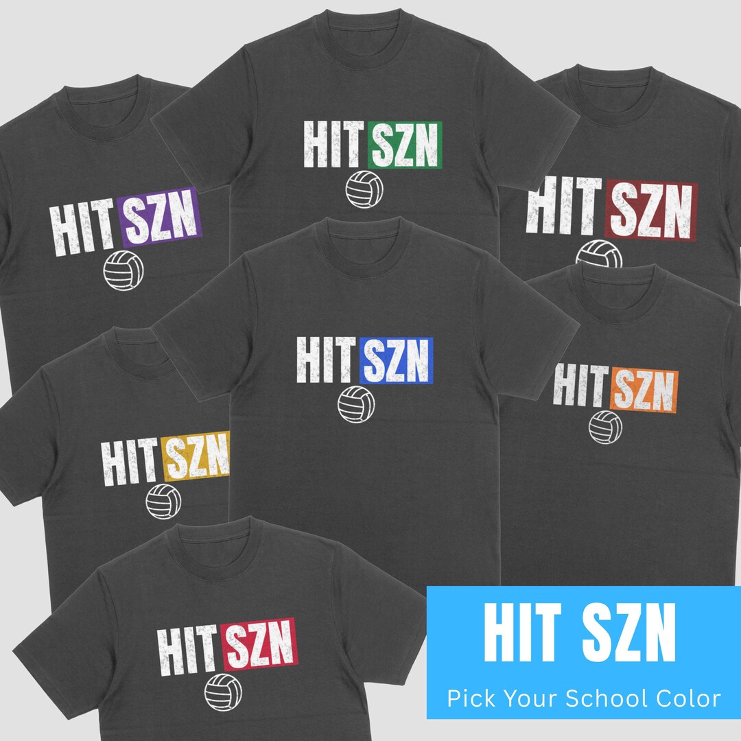Custom Team Color VOLLEYBALL Shirt, HIT SZN Png - Etsy