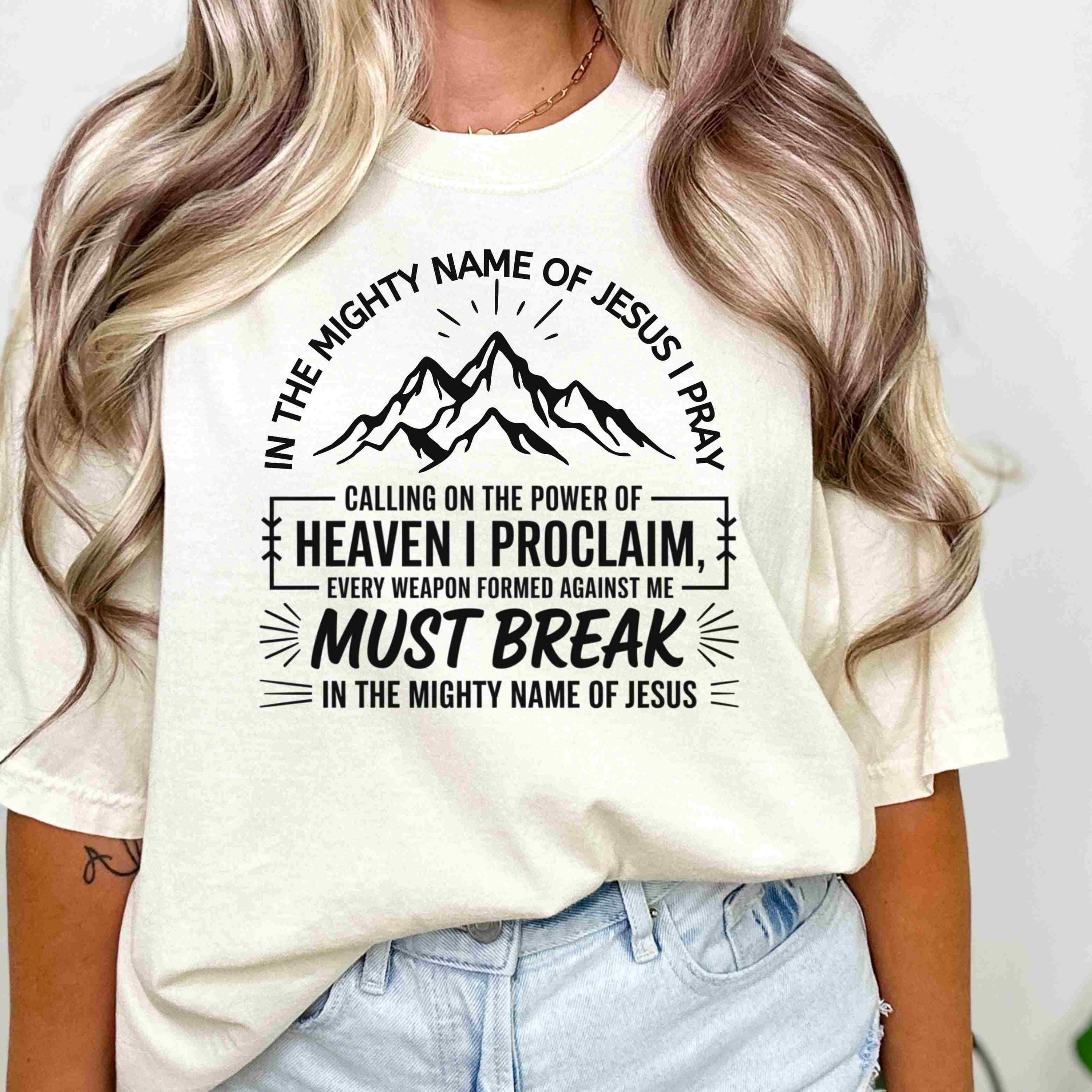 Mighty Name of Jesus PNG: Christian Apparel Design (digital Download ...