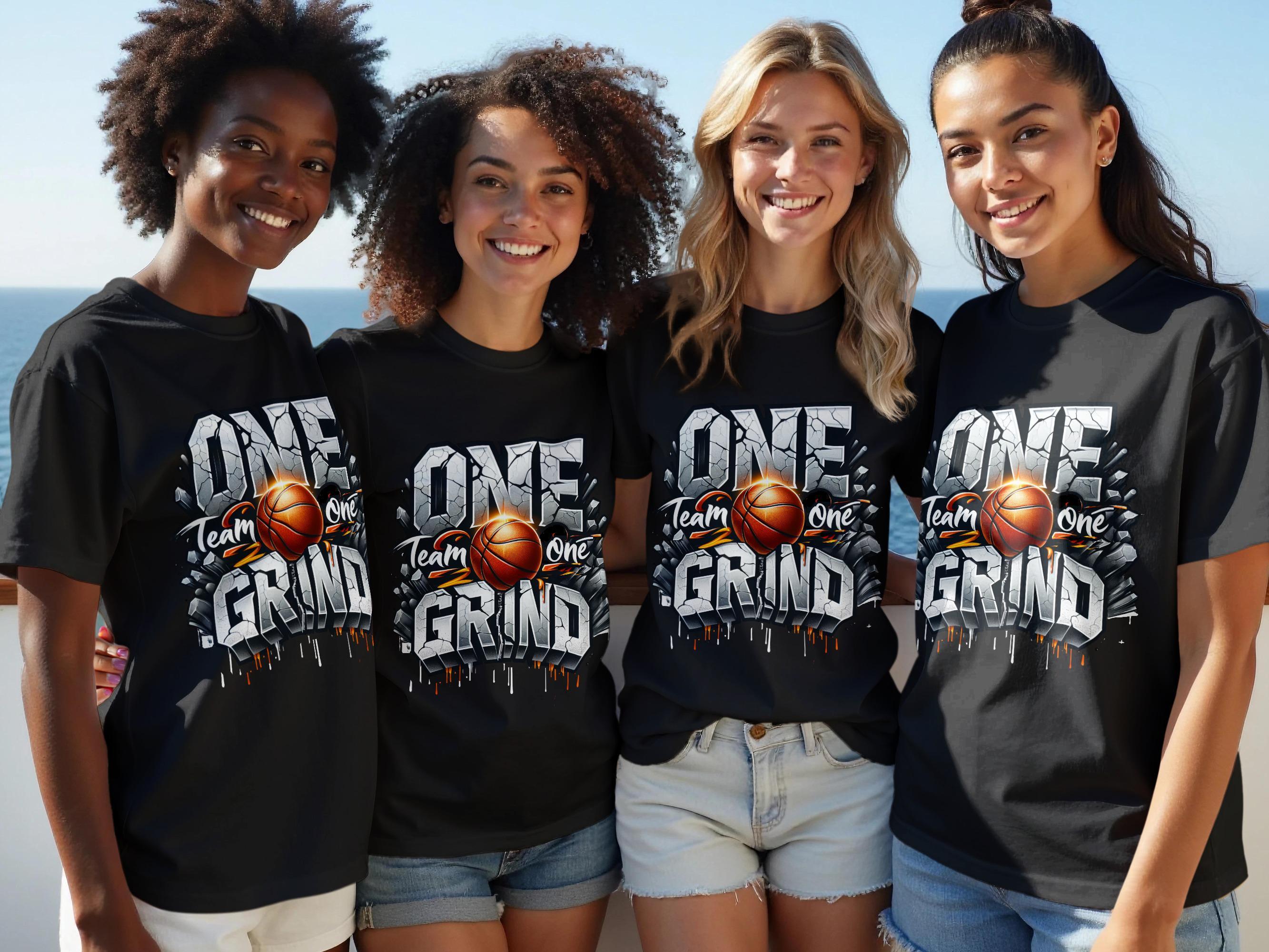 Grunge Basketball Graphic: One Team One Grind Street Style SVG PNG - Etsy