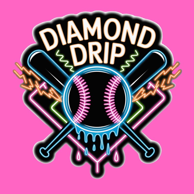 DIAMOND DRIP Png, Softball Drip PNG, Baseball Drip Png, Softball T ...