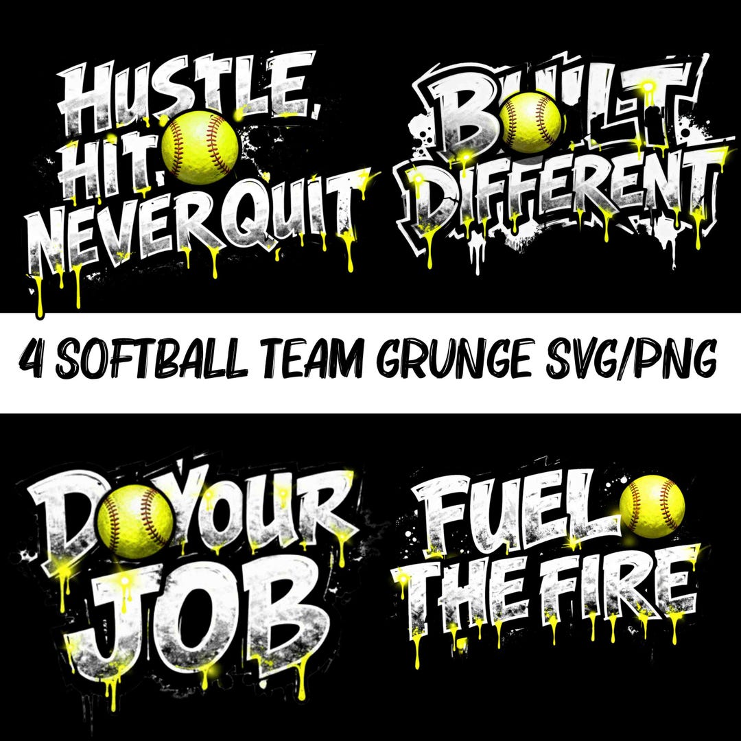 Softball Team Graffiti Design (PNG/SVG Digital Files) - Etsy