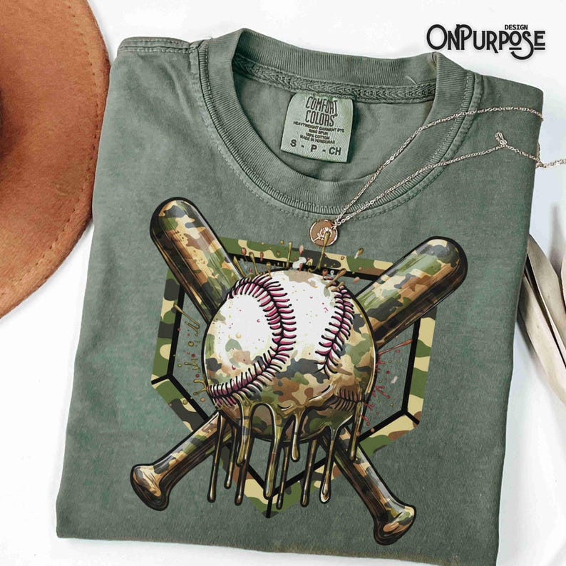 Camo Drip Baseball PNG SVG - Digital Download - Etsy