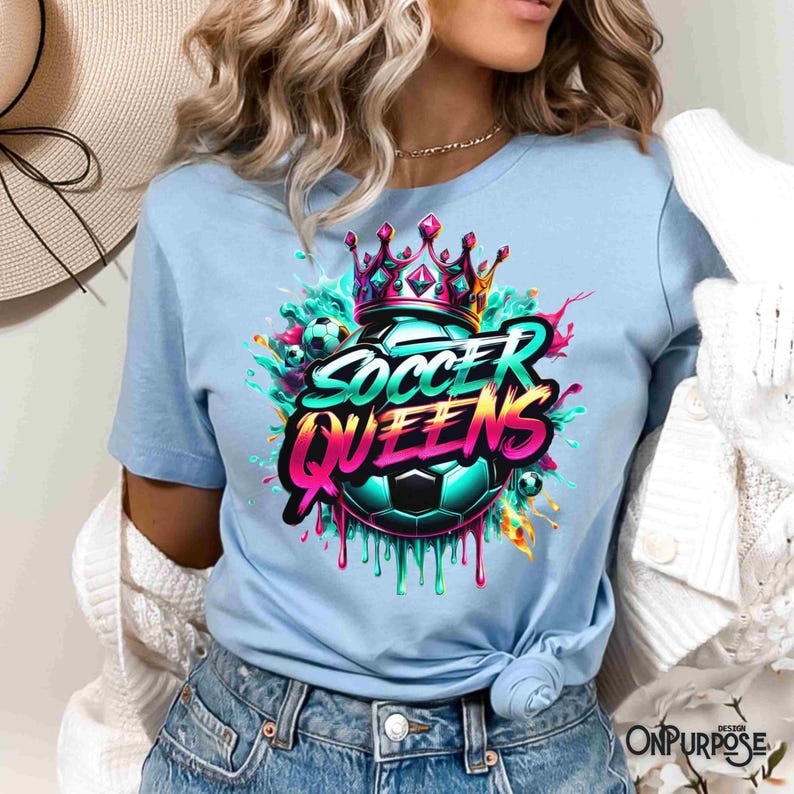 Soccer Queens PNG: Drip Design for Game Day (digital Download) - Etsy