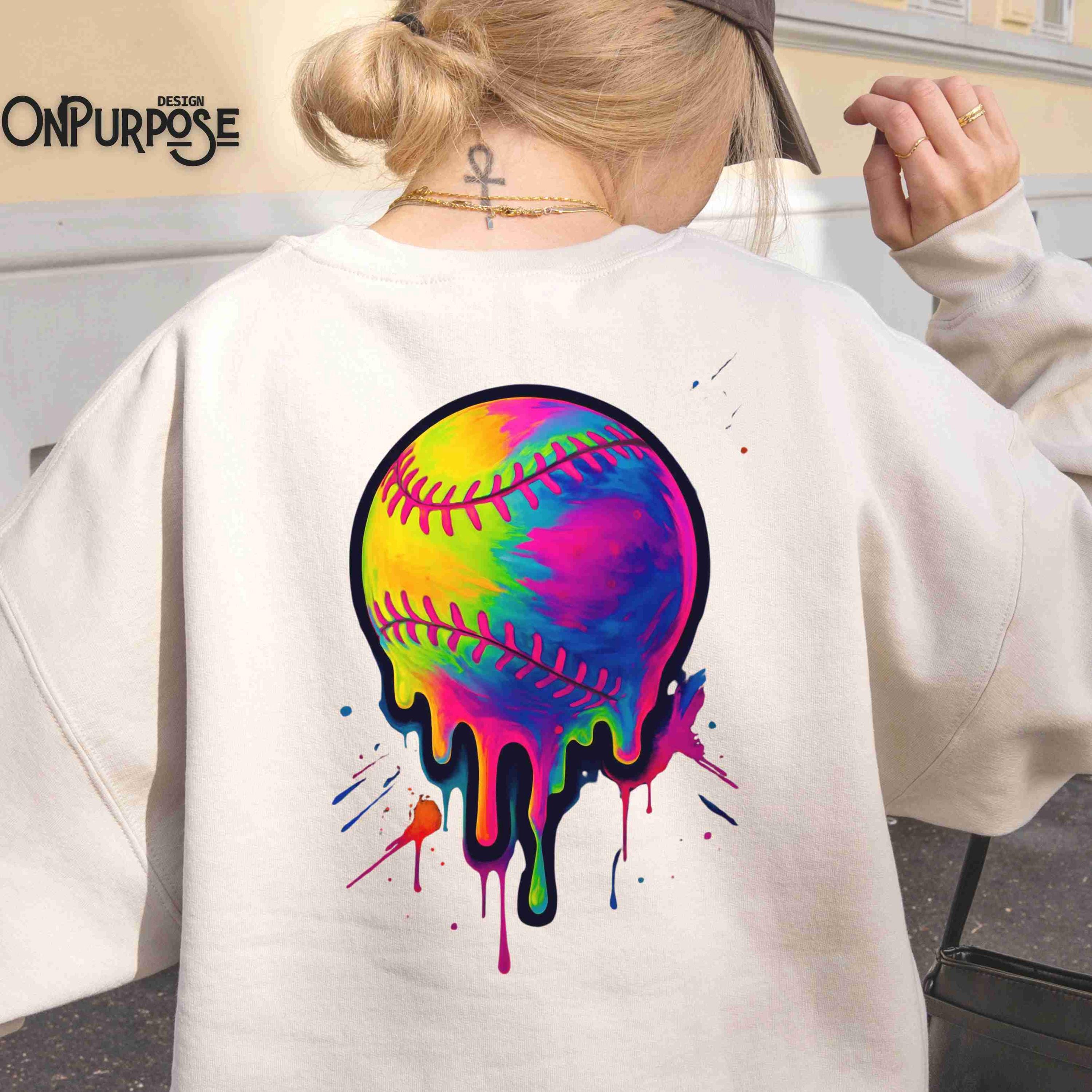 NEON Softball Drip SVG, NEON Softball Drip Png, Basketball T-shirt ...