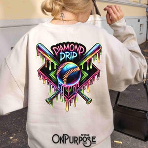 DIAMOND DRIP Png, Softball Drip Png, Baseball Drip Png, Softball T ...