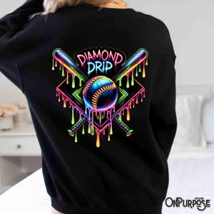 DIAMOND DRIP Png, Softball Drip Png, Baseball Drip Png, Softball T ...