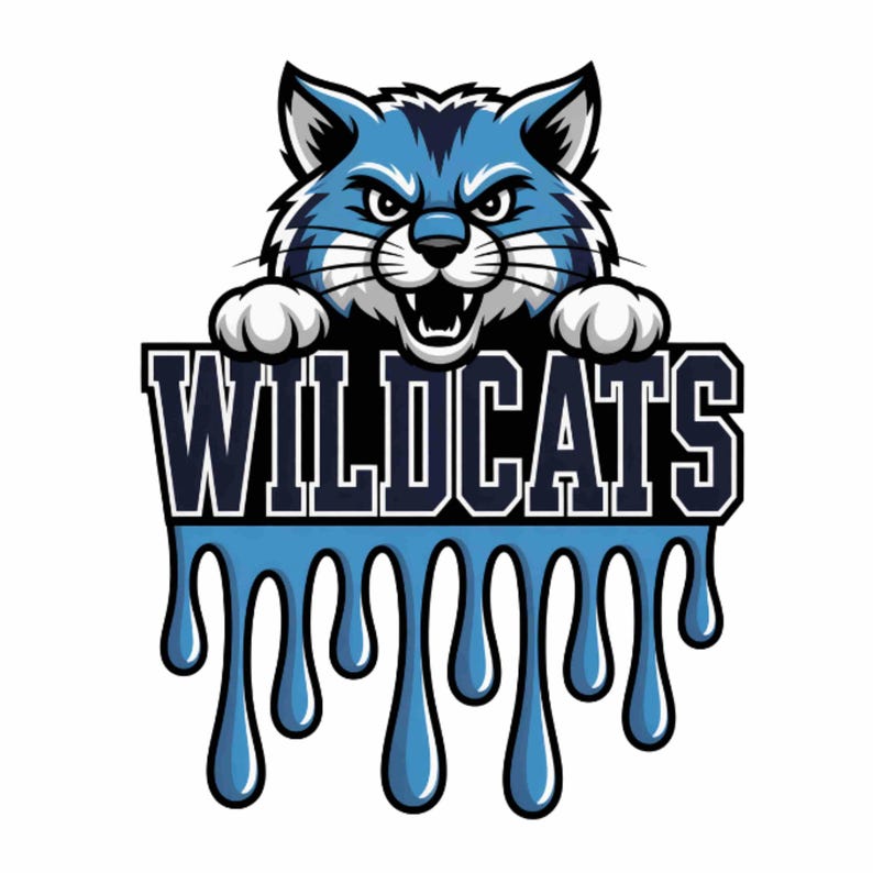 Wildcats Drip Mascot PNG Bundle: School Spirit Clipart (digital ...