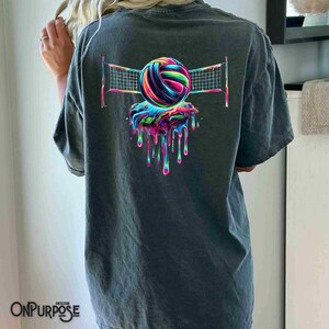 Volleyball Drip PNG: Neon Spike Flow Graphic (SVG, Digital Download - Etsy
