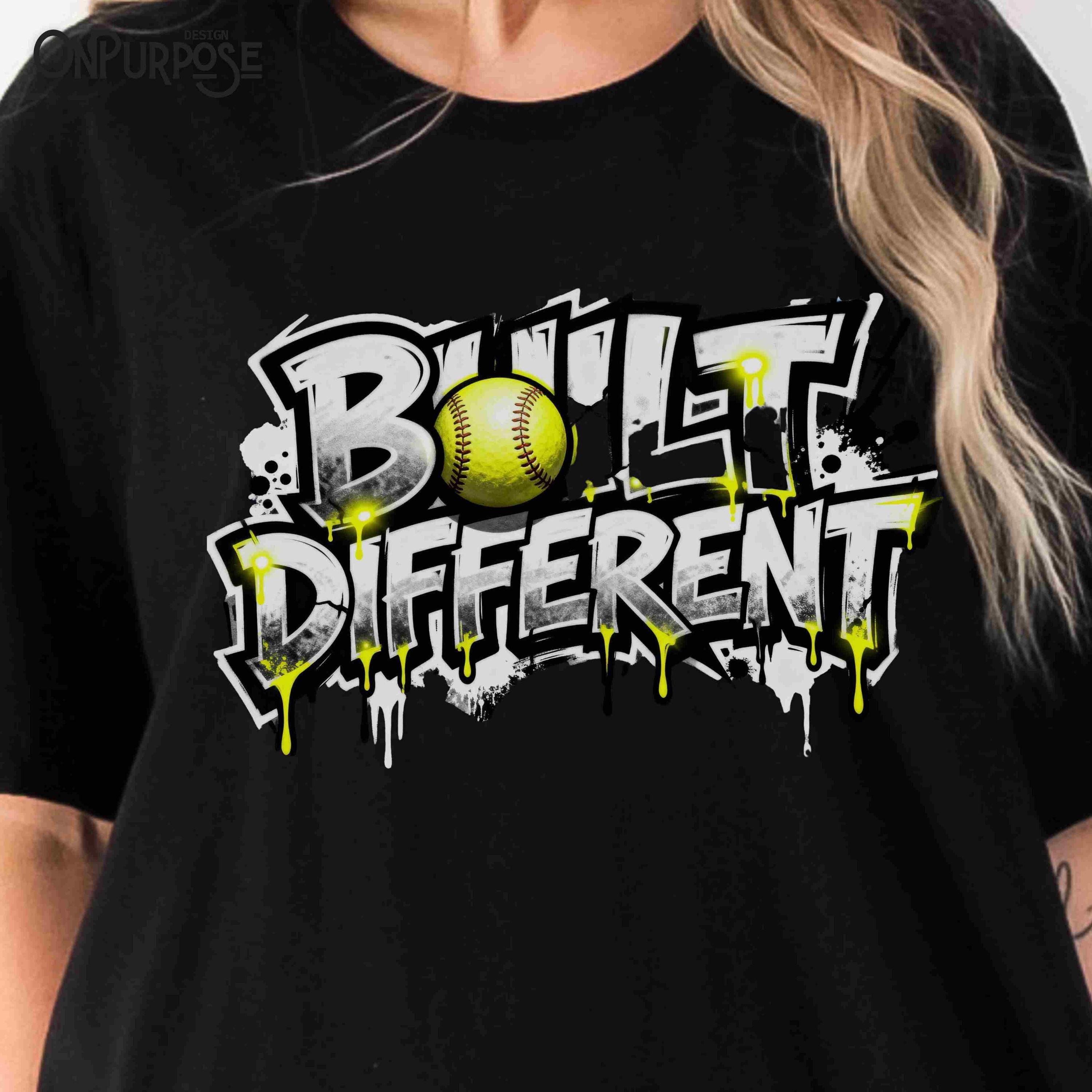 Softball PNG SVG: Built Different Graffiti Design (digital File) - Etsy