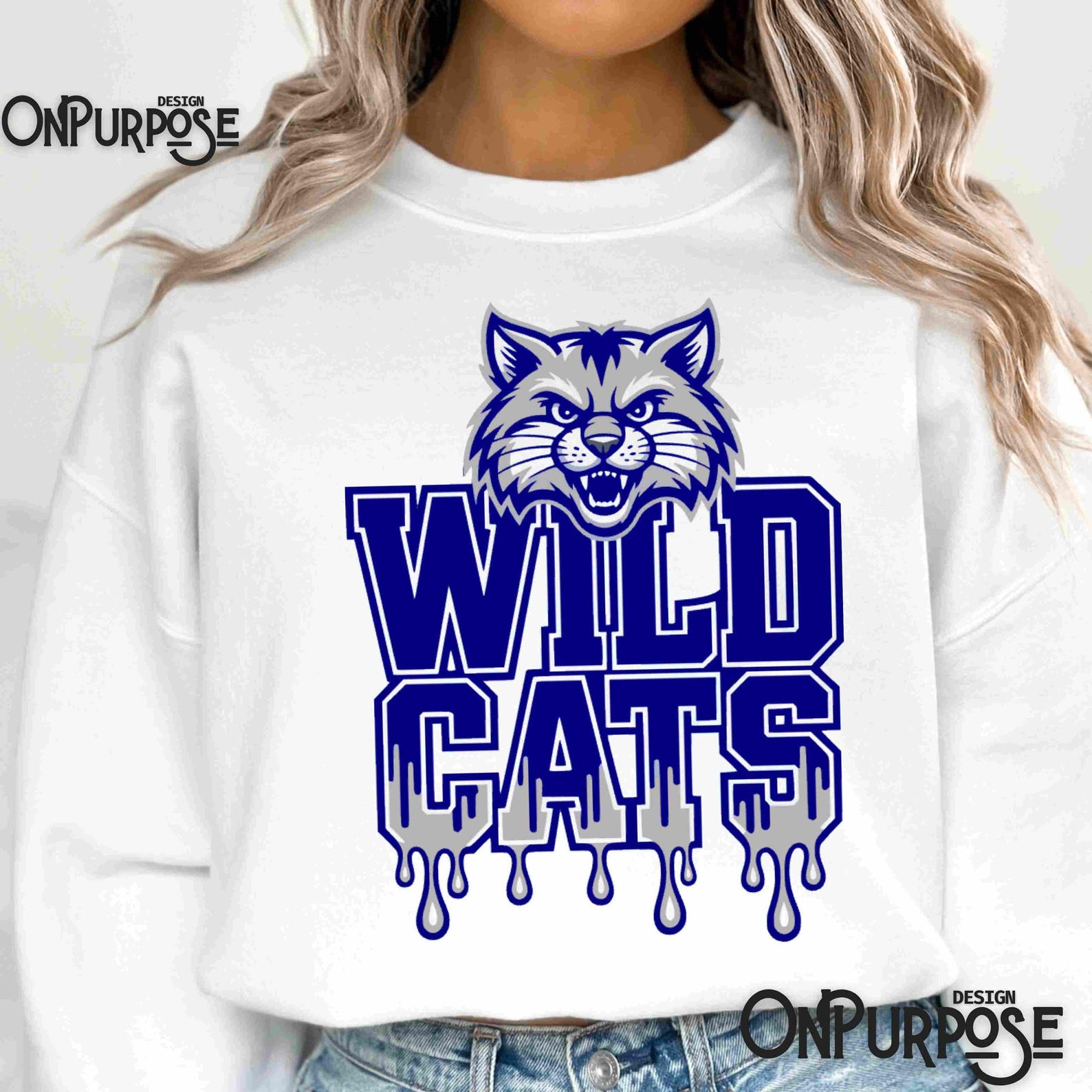 Wildcats Drip Mascot PNG Bundle: School Spirit Clipart (digital ...