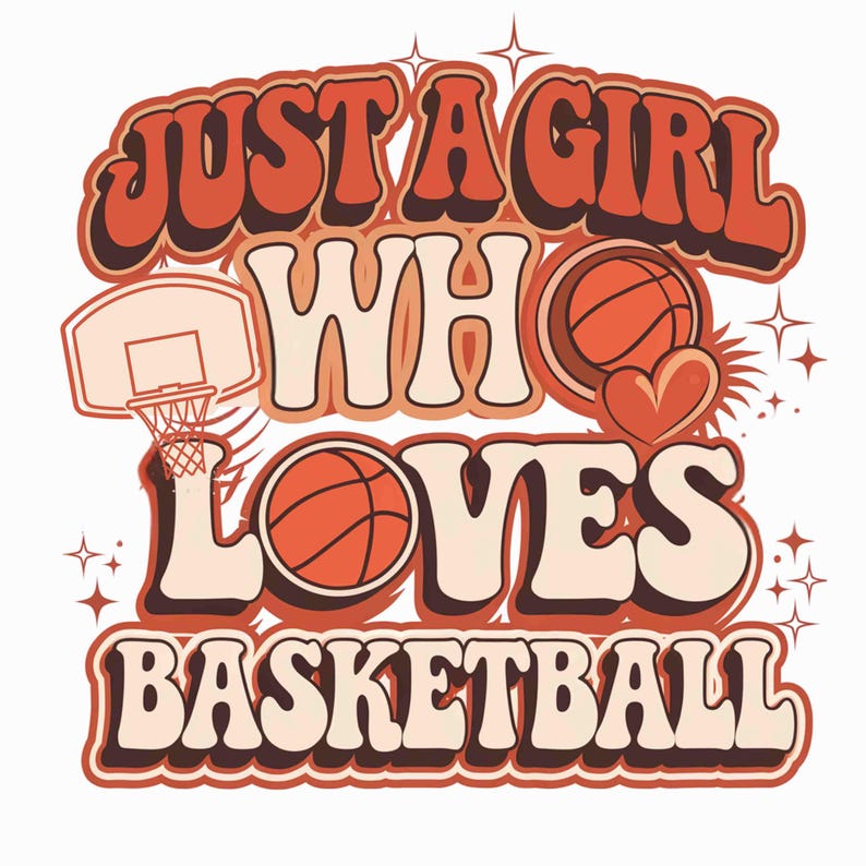 Girl Basketball Retro T-shirt Design: Basketball Mom Gift (digital ...