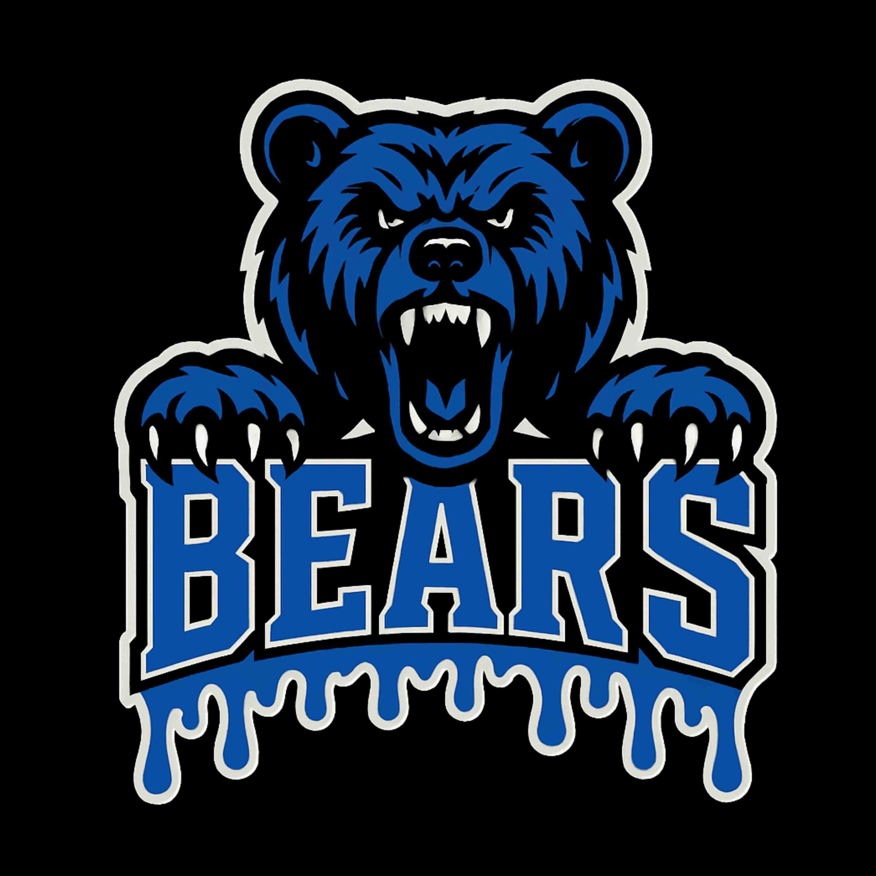 Bears Mascot PNG: Drip Effect School Spirit Design (digital Download ...