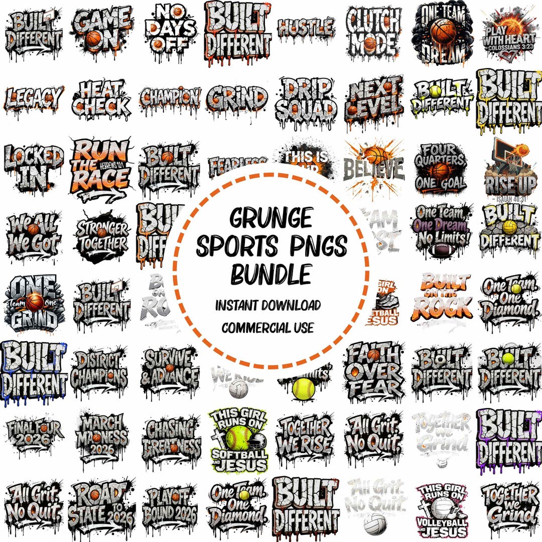 Grunge Sports PNG, 300 DPI Instant Digital Download) - Etsy