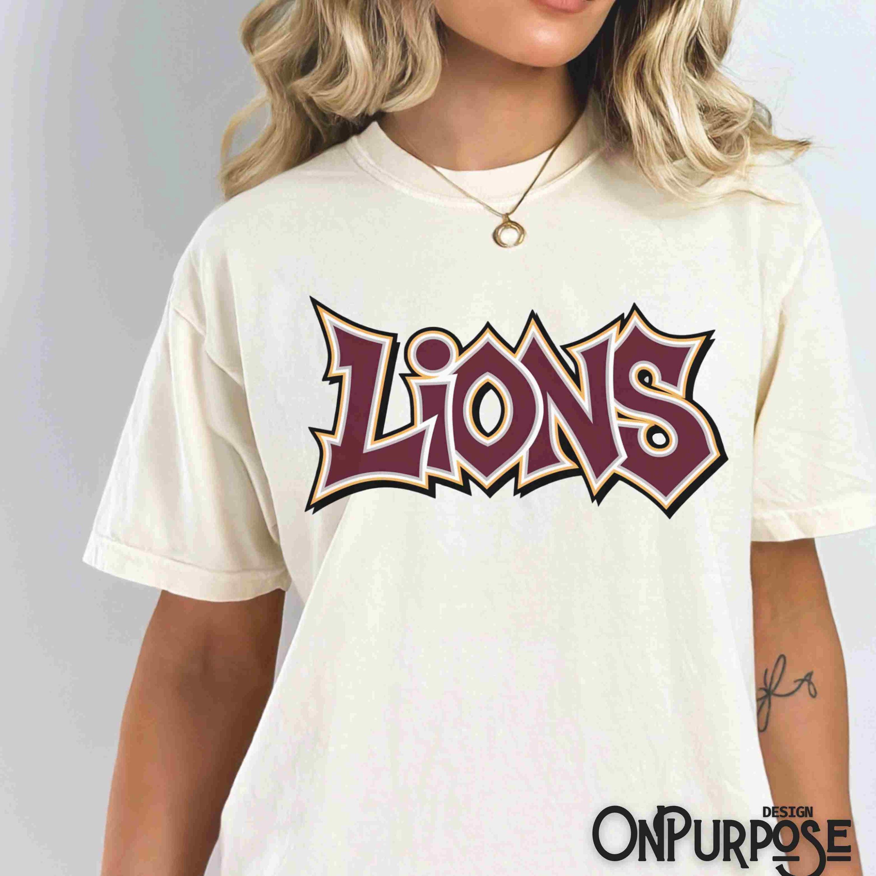 Graffiti LIONS Mascot SVG & PNG, Bold School Spirit Design for Shirts ...