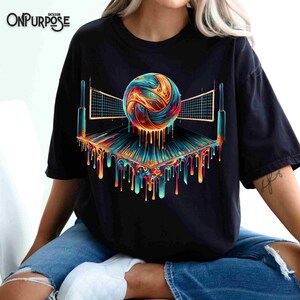 Neon Drip Volleyball PNG: Electric Sport Design (digital Download) - Etsy