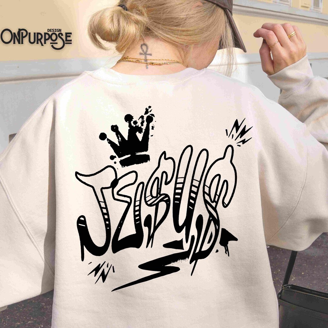 Jesus Graffiti PNG Bundle | Christian Streetwear SVG | 6-pack Neon ...