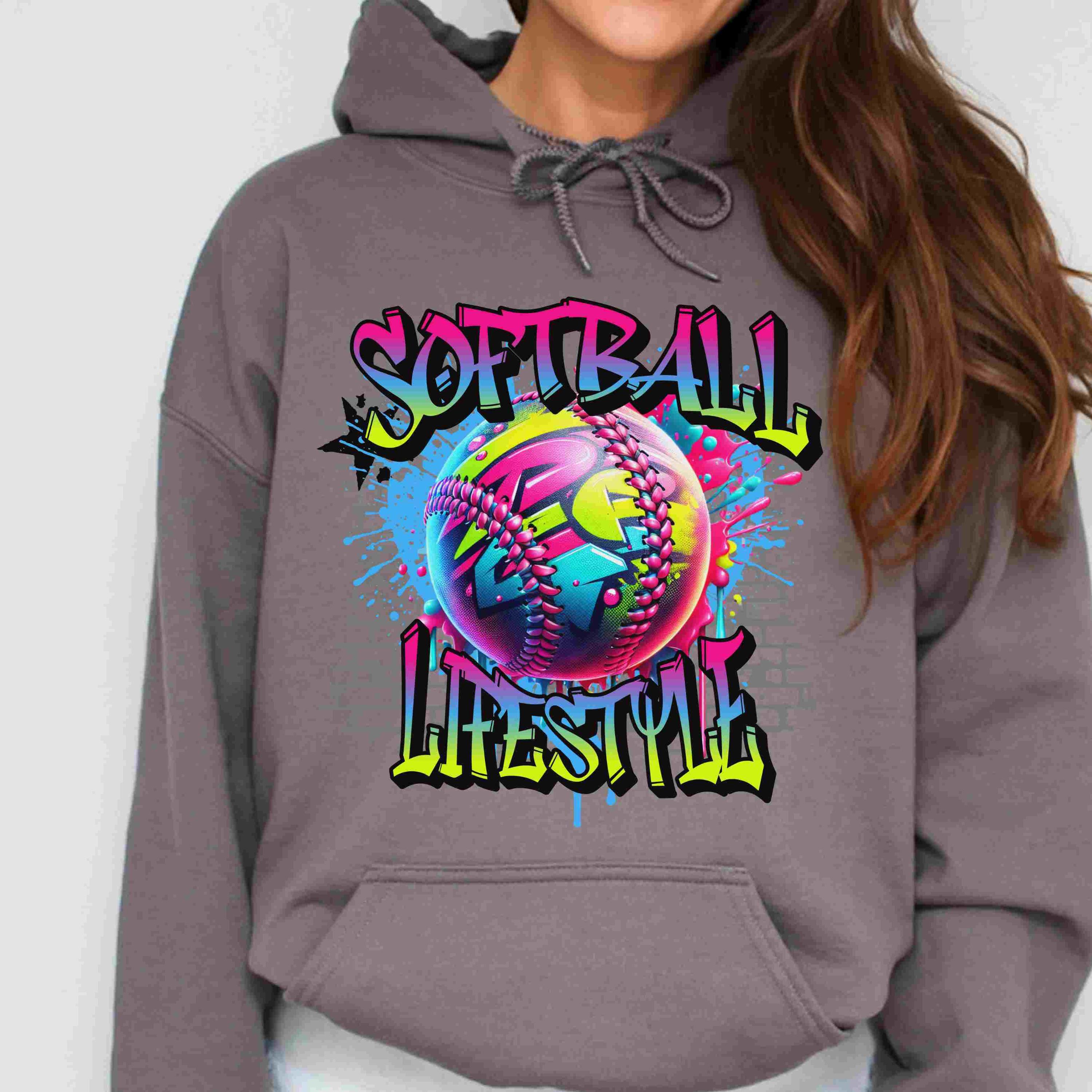 Softball Lifestyle PNG: Neon Graffiti Drip - Digital Clipart - Etsy