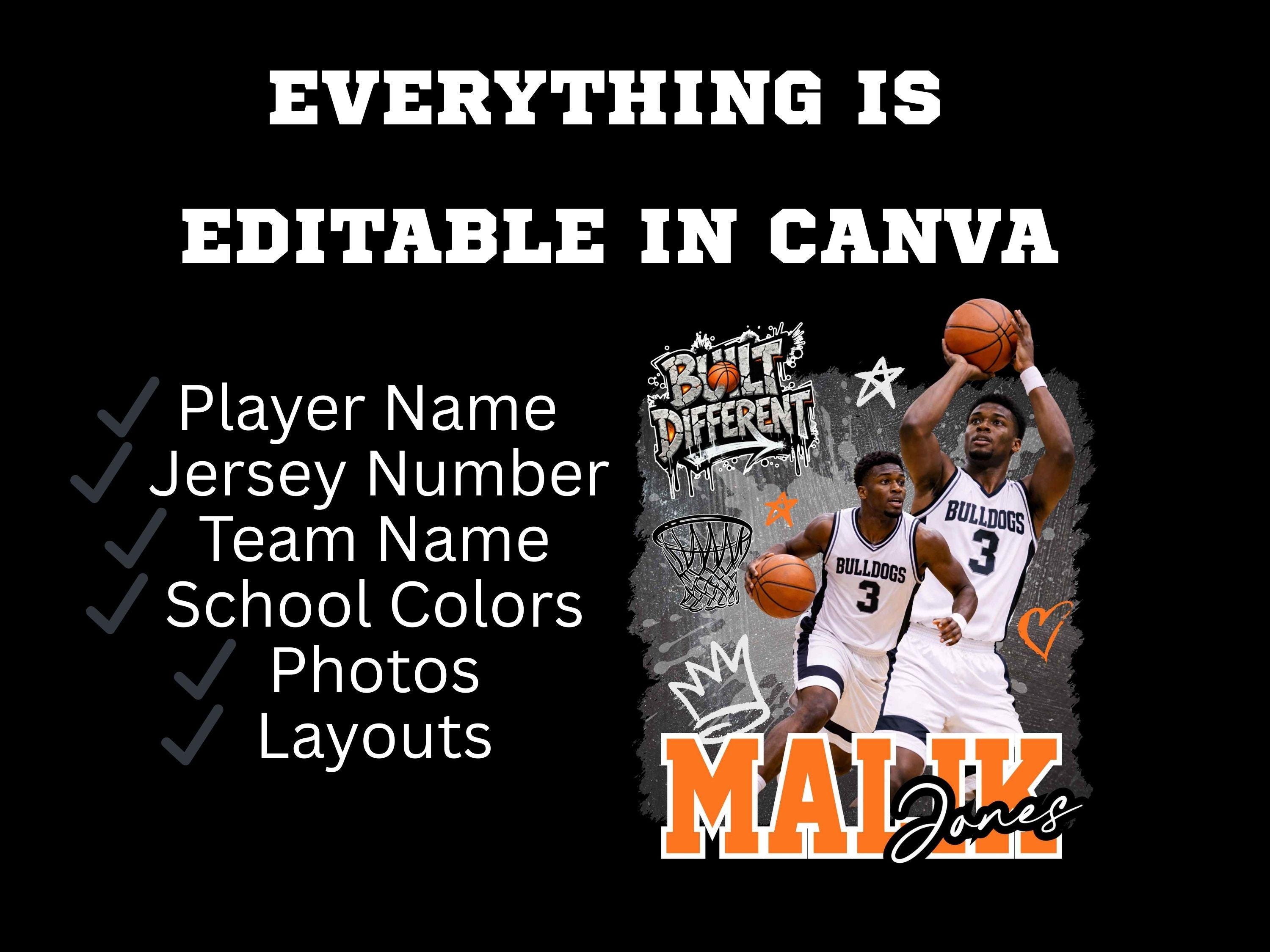 Basketball Shirt Template Canva | Senior Night Design | Editable Team ...