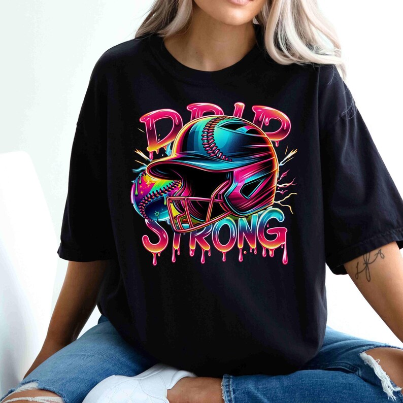Softball Drip PNG: Neon Helmet Design (digital Download) - Etsy
