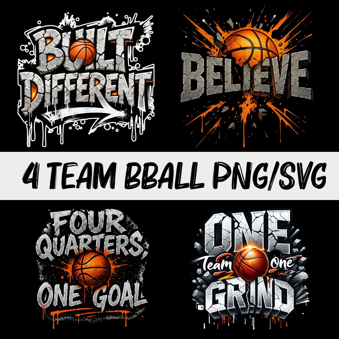 Streetball Graffiti PNG SVG Bundle | Urban Hoop Designs (digital ...
