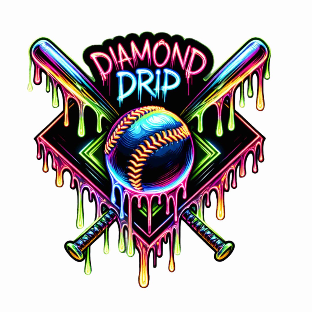 DIAMOND DRIP Png, Softball Drip Png, Baseball Drip Png, Softball T ...