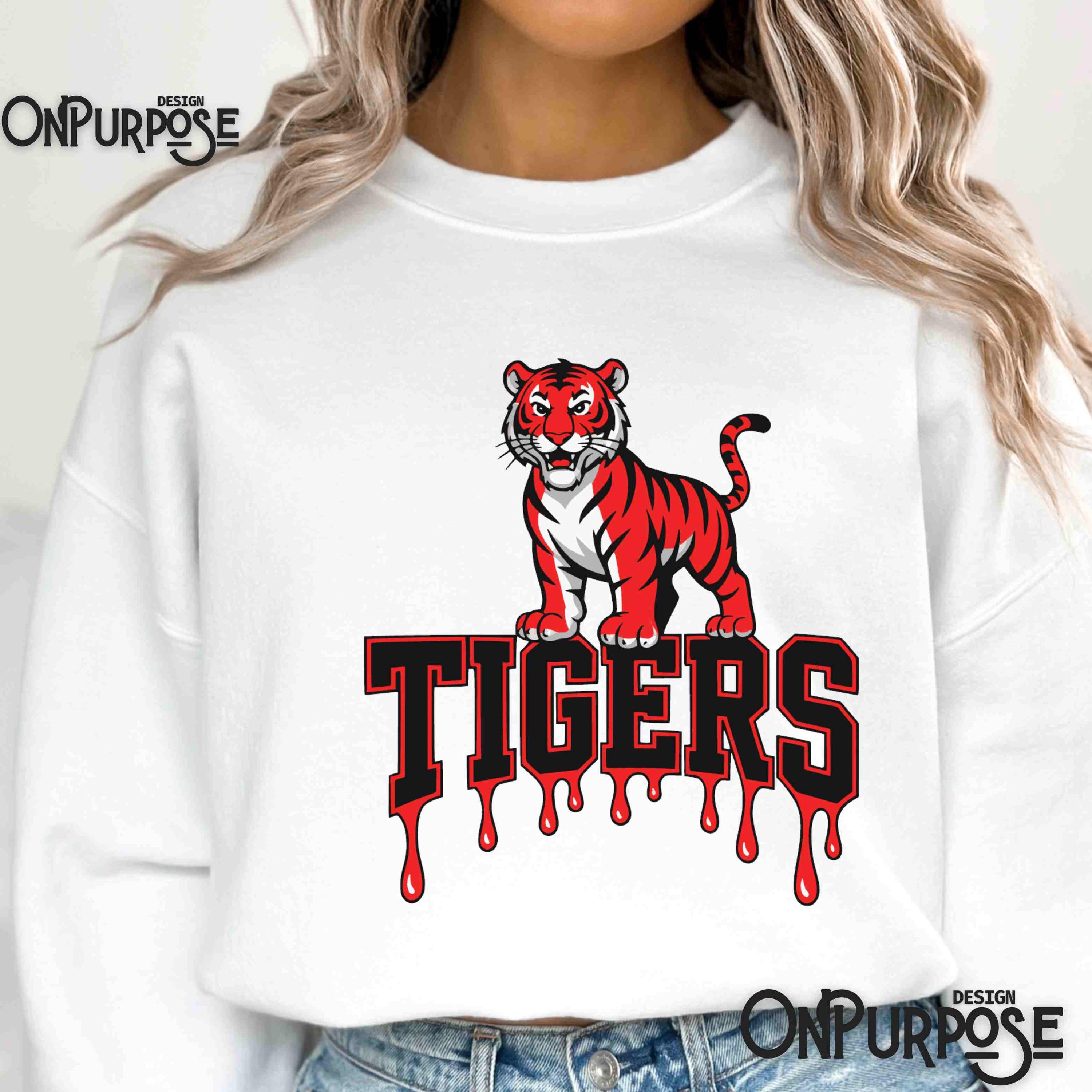 Tiger Mascot Drip Design Bundle: School Spirit SVG PNG Clipart - Etsy