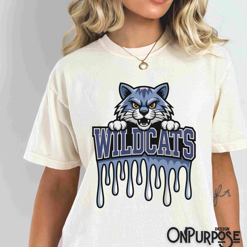 Wildcats Drip Mascot PNG Bundle: School Spirit Clipart (digital ...