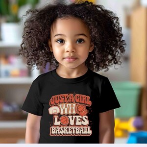 Girl Basketball Retro T-shirt Design: Basketball Mom Gift (digital ...
