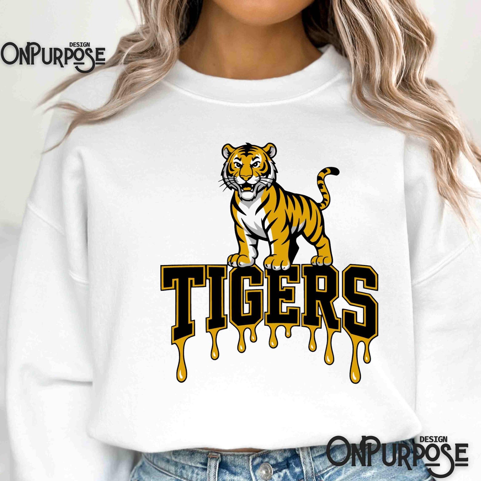 Tiger Mascot Drip Design Bundle: School Spirit SVG PNG Clipart - Etsy