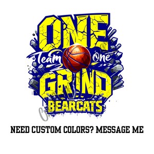 Grunge Basketball Graphic: One Team One Grind Street Style SVG PNG - Etsy