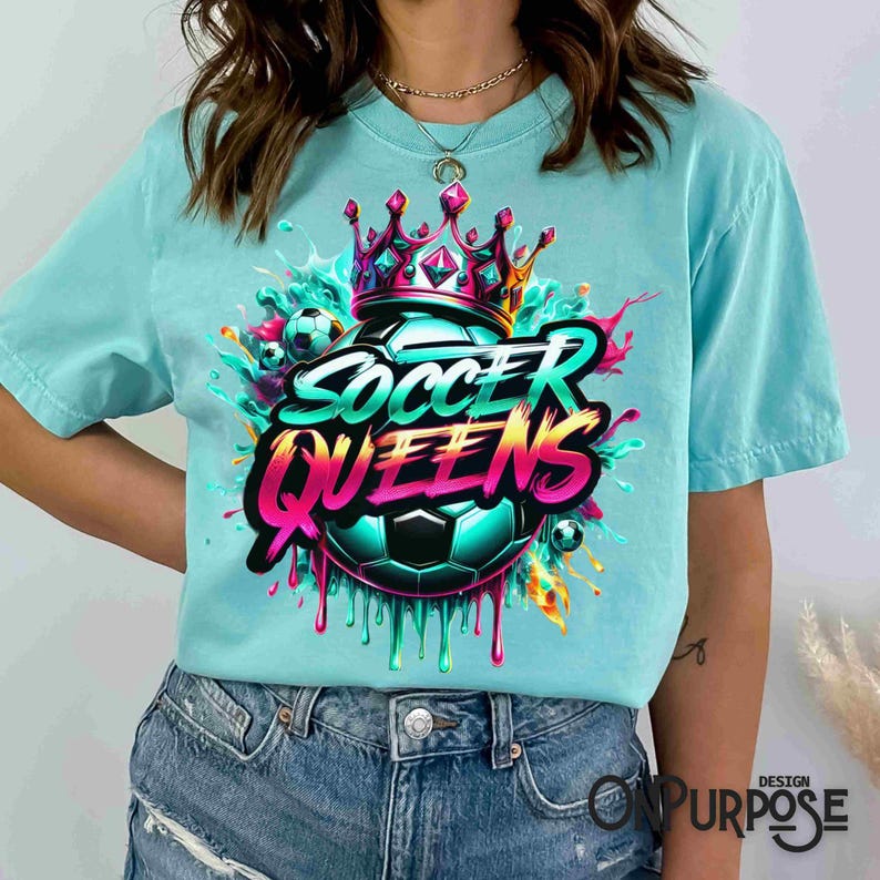 Soccer Queens PNG: Drip Design for Game Day (digital Download) - Etsy