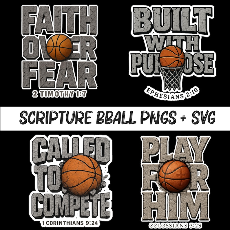Scripture Basketball PNG SVG Christian Athlete (digital Download) - Etsy