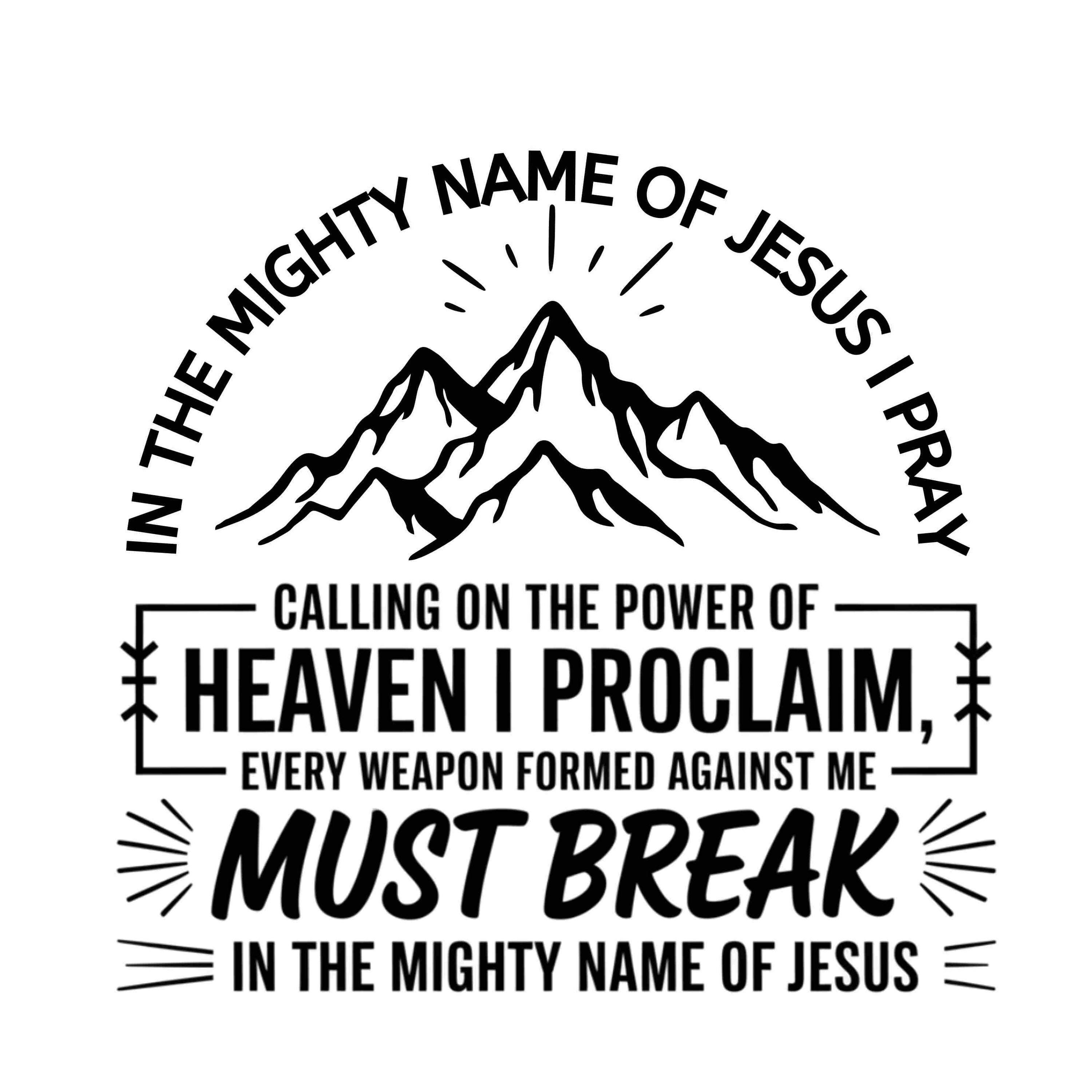 Mighty Name of Jesus PNG: Christian Apparel Design (digital Download ...