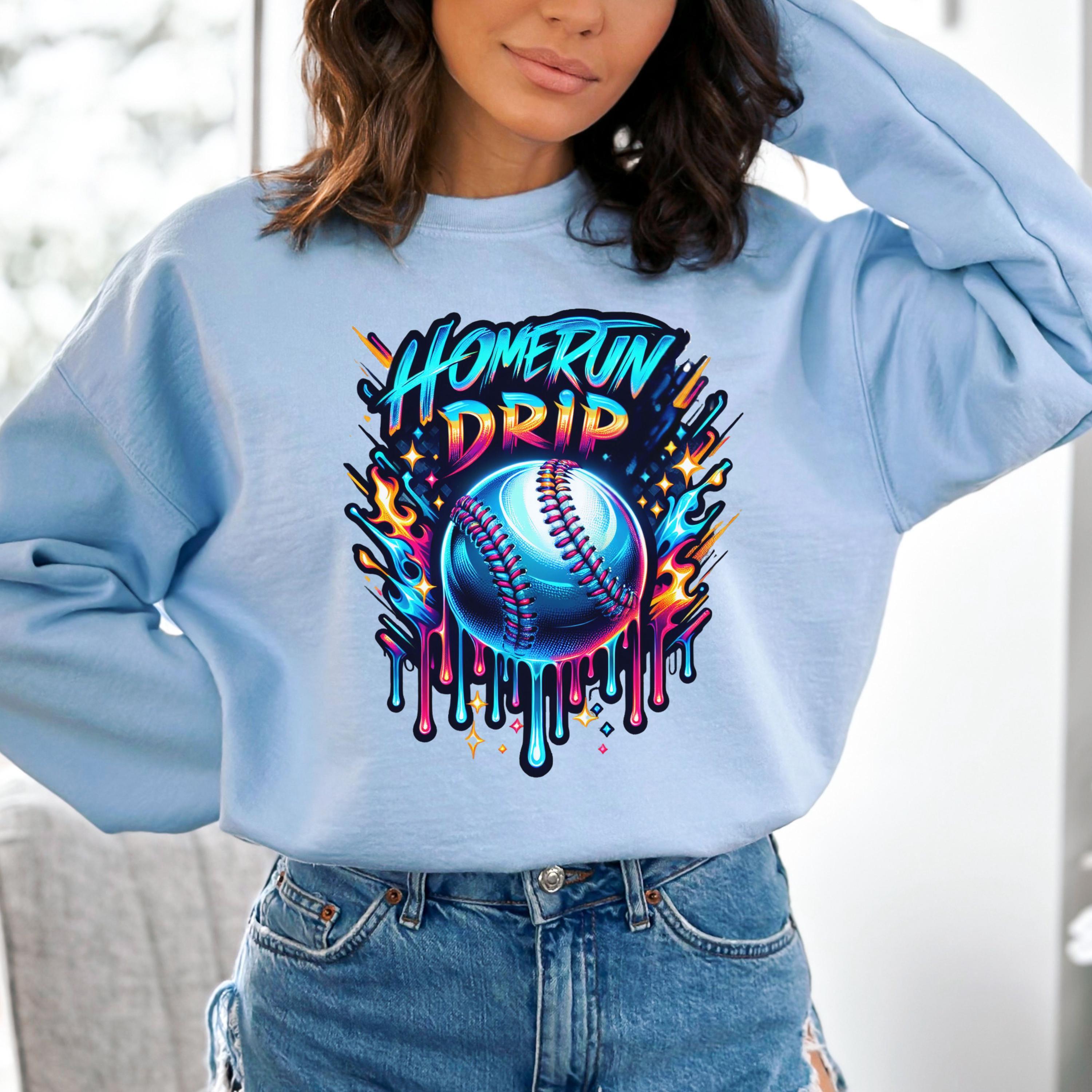 Home Run Drip Baseball PNG: Graffiti Style Sublimation (digital ...