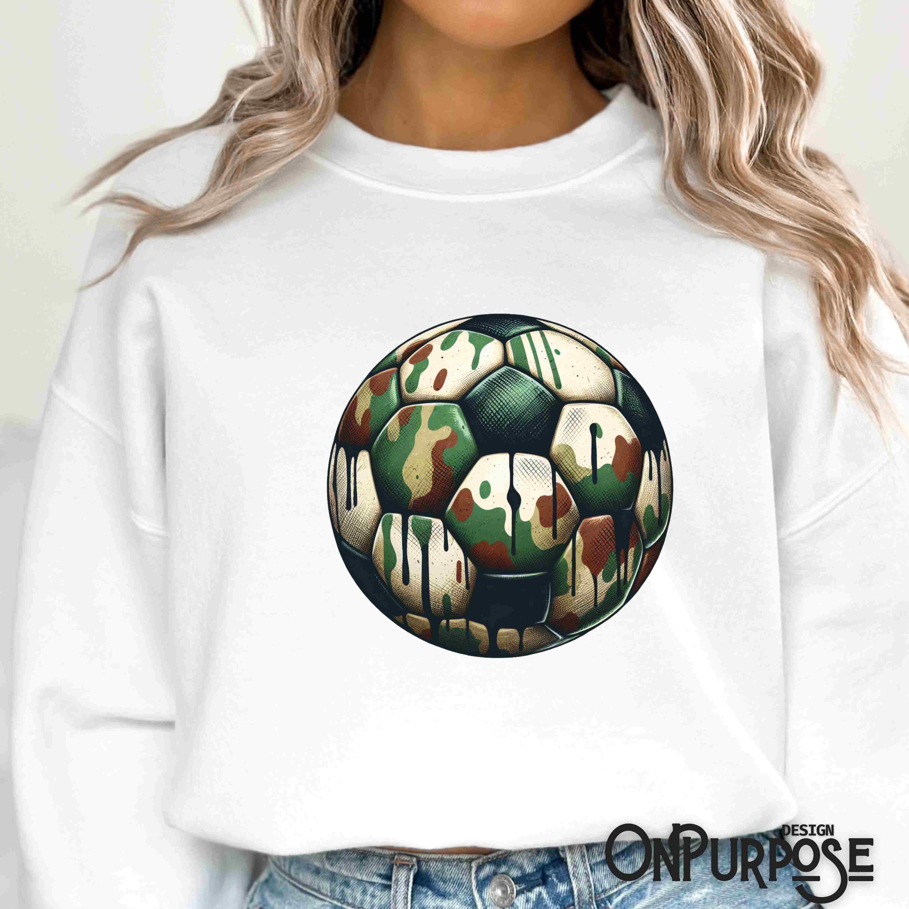 Camo Drip Soccer Ball PNG: Camouflage Clipart for Sublimation (digital ...