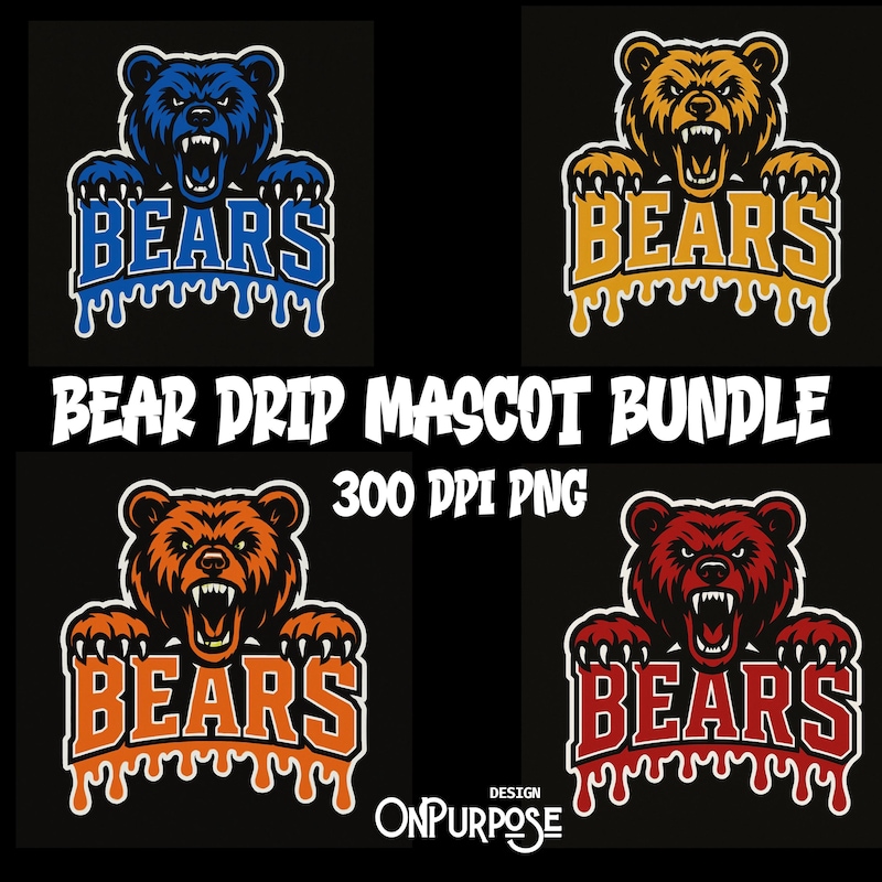 Bears With Drip - Etsy