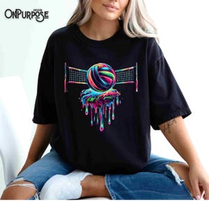 Volleyball Drip PNG: Neon Spike Flow Graphic (SVG, Digital Download - Etsy