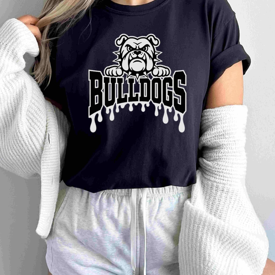 Bulldogs Mascot PNG Drip Black & White - Etsy Australia