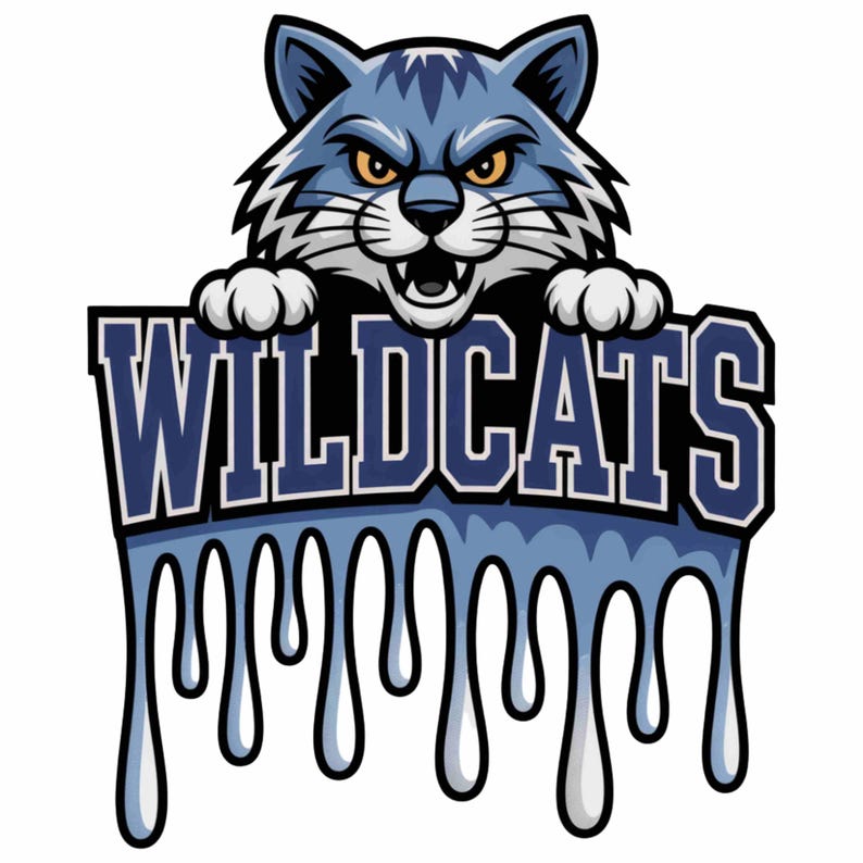 Wildcats Drip Mascot PNG Bundle: School Spirit Clipart (digital ...