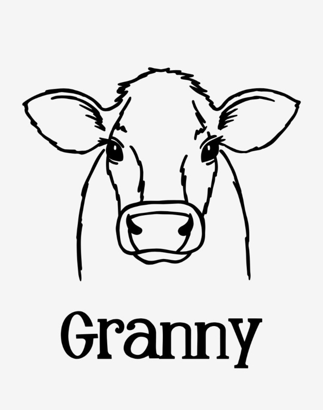 CUSTOMIZABLE Cow Vinyl Decal - Etsy