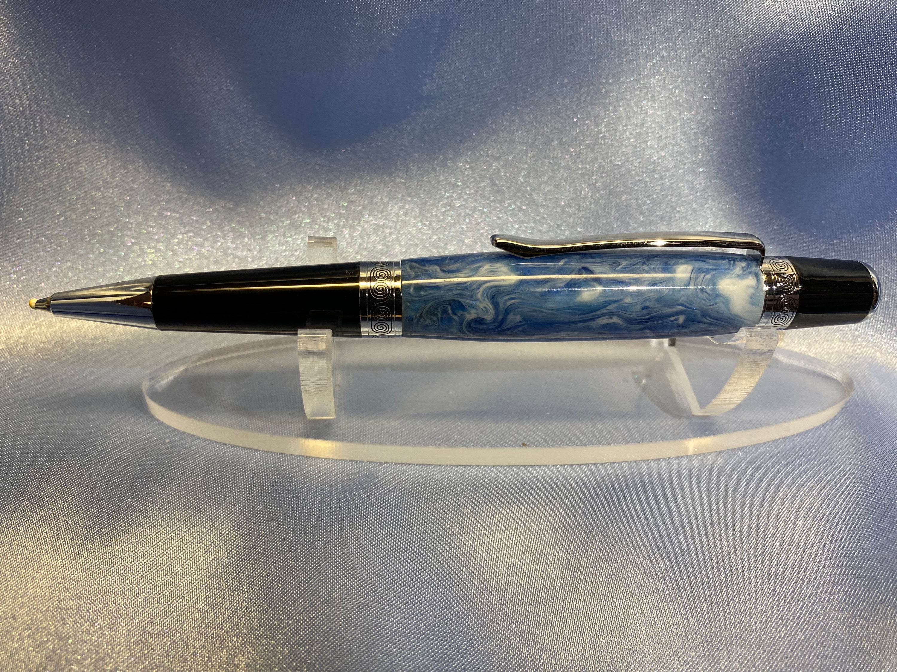 Blue and White Swirl Pens - Etsy