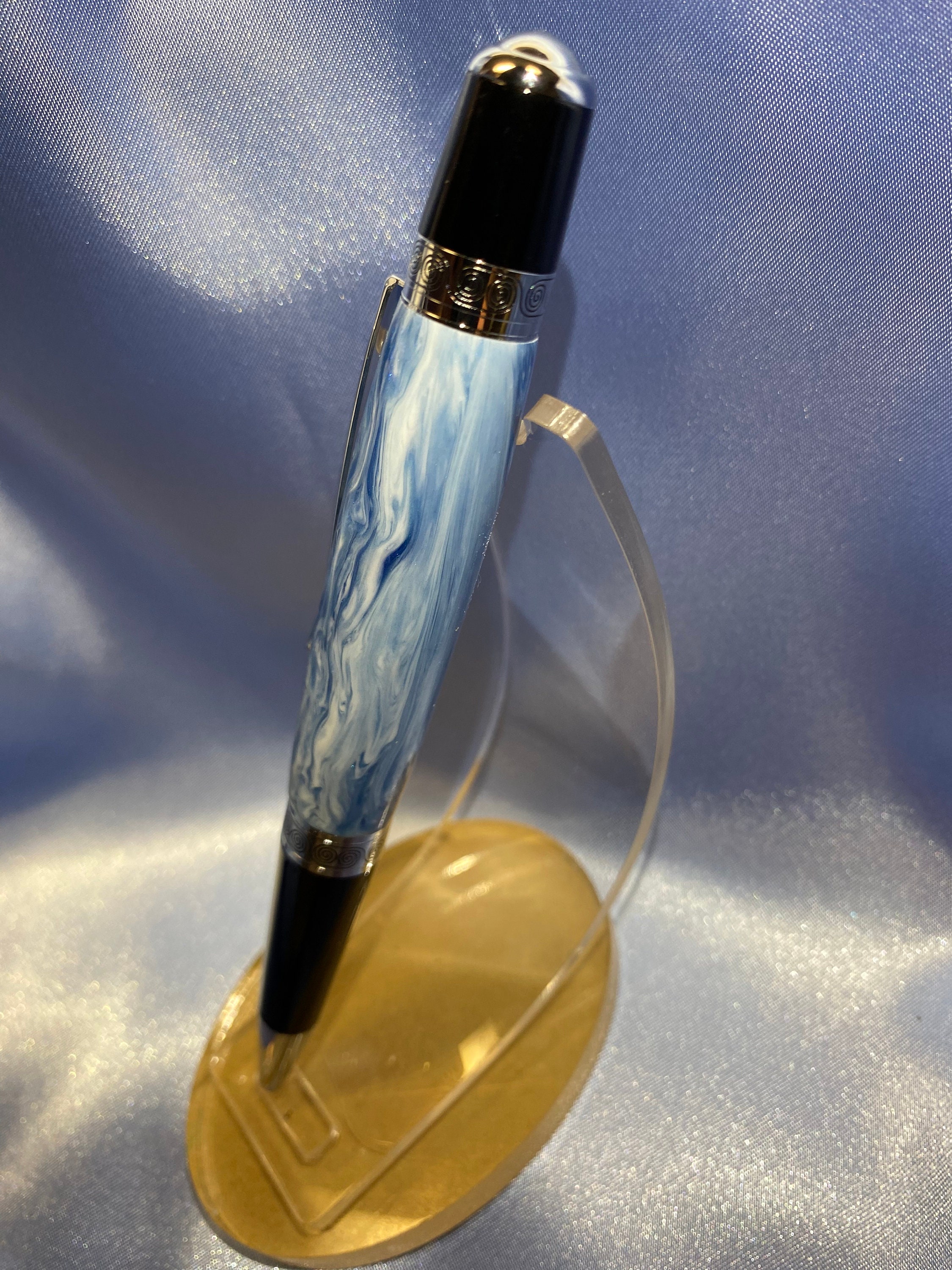 Blue and White Swirl Pens - Etsy