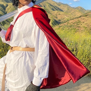 Renaissance Velvet Half Cape: Musketeer Costume, Red Satin Lined - Etsy