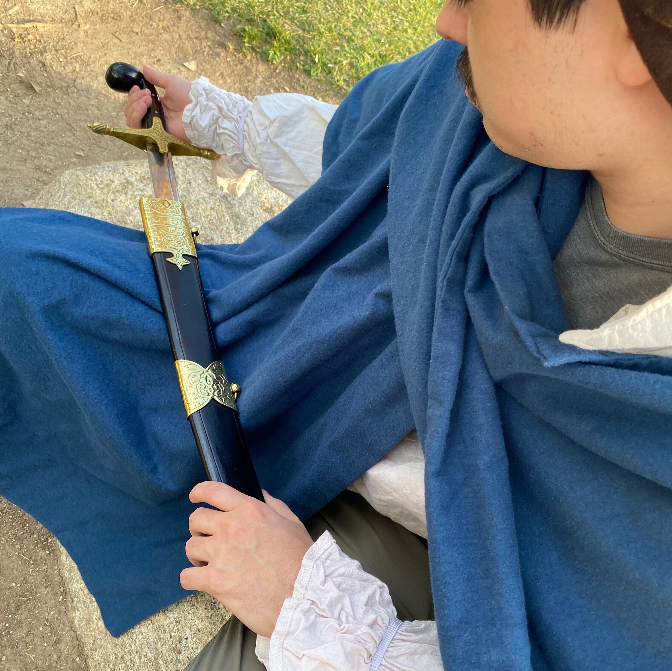 100% Cotton Ruana Irish Wrap Cloak and Viking Pin for Medieval, Fantasy ...