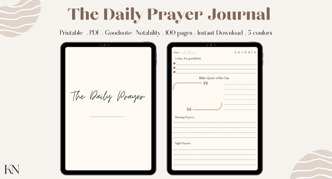 The Daily Prayer Journal, Printable US Letter, Catholic and Christian ...
