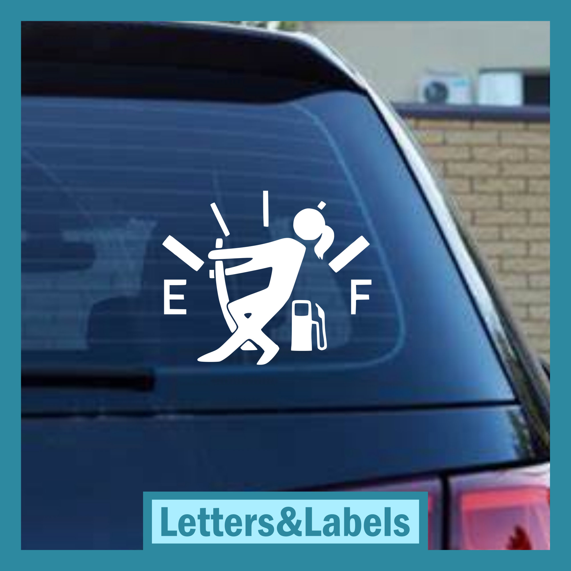 Vinyl Car Decal Sticker Label Empty Fuel Girl - Etsy