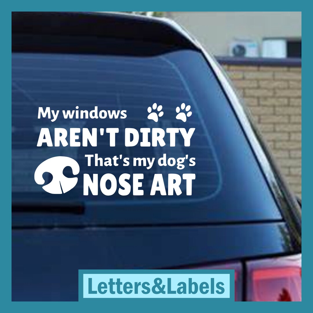 Vinyl Car Decal Sticker Label Dog Nose Art - Etsy