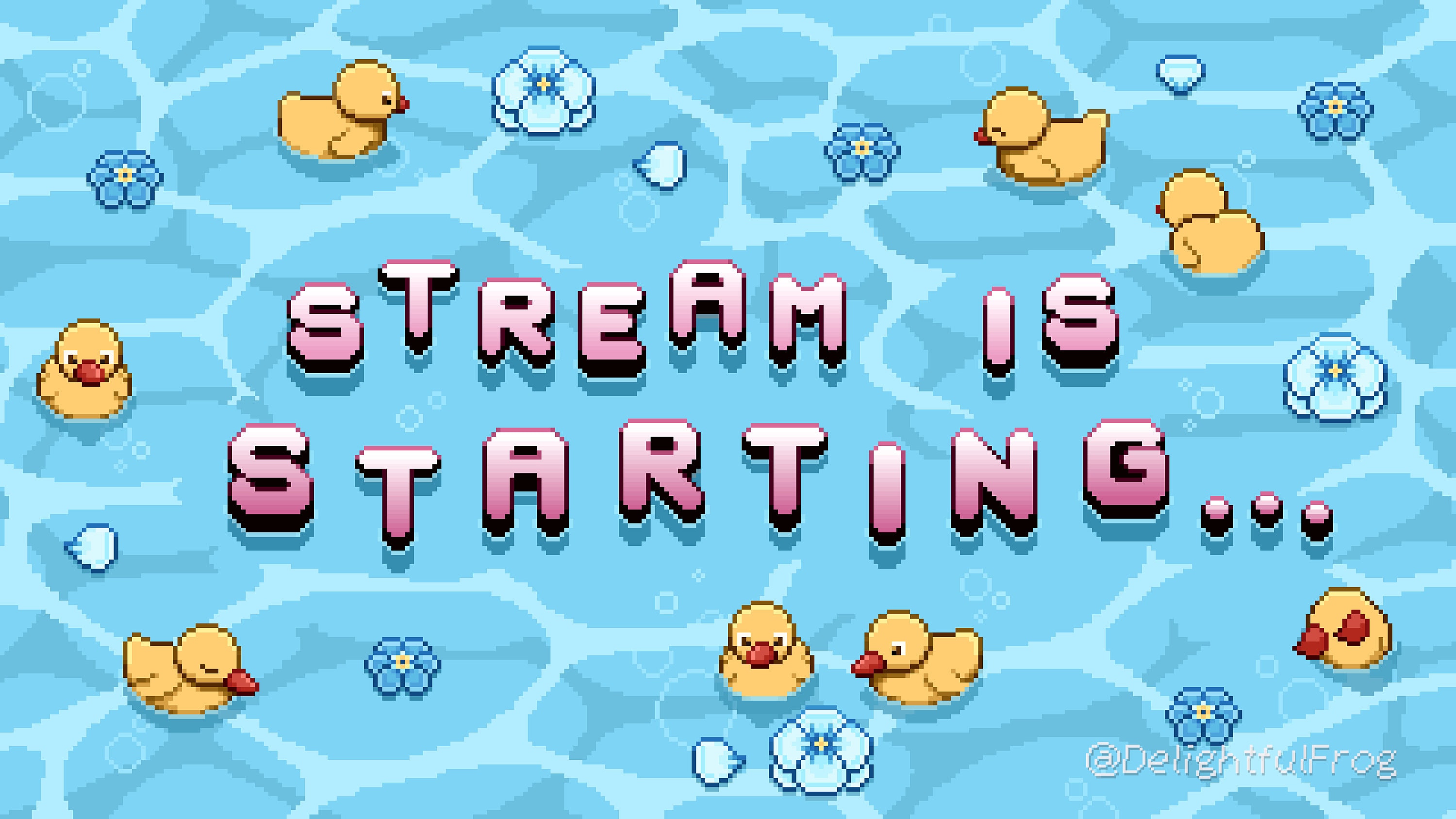 Cute X3 Duck Animated Twitch Banners / Cute X4 Twitch Banners - Pixel ...
